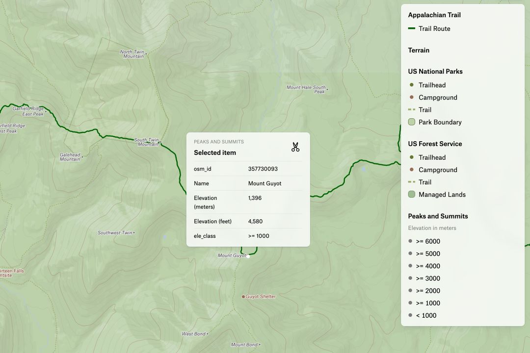 Appalachian Trail Planner - Felt Map Gallery